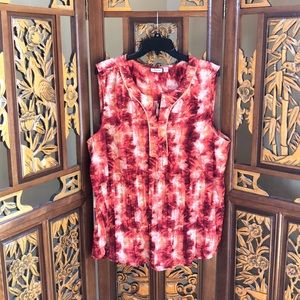 Kim Rogers Tops | Pink Tank Wbronze Accents Large | Poshmark